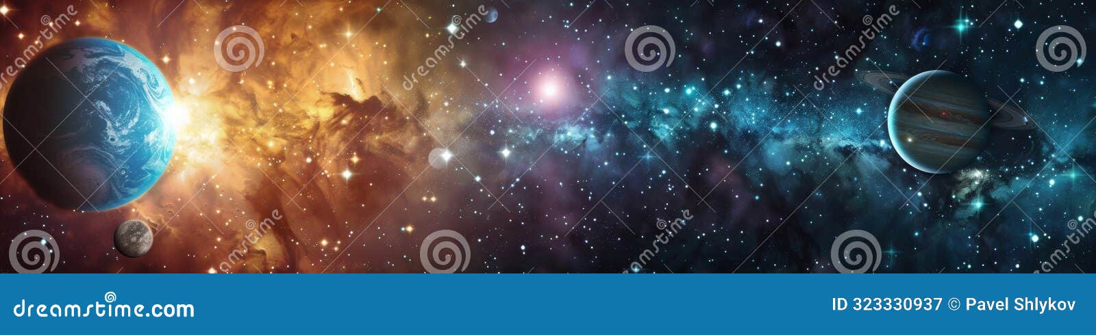 Parade of the Planets of the Solar System. Stock Image - Image of earth ...