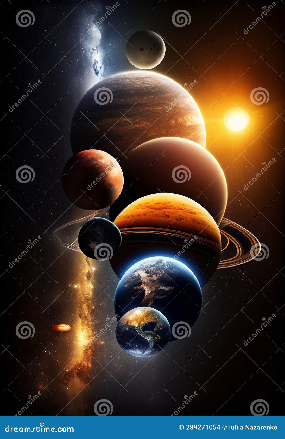 Parade of Planets in the Solar System. AI Generated Stock Photo - Image ...