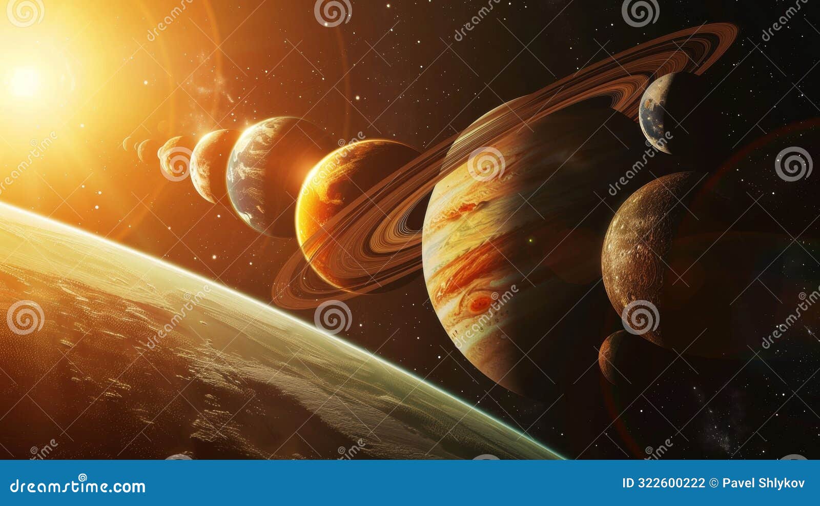 Parade of the Planets of the Solar System. Stock Photo - Image of solar ...