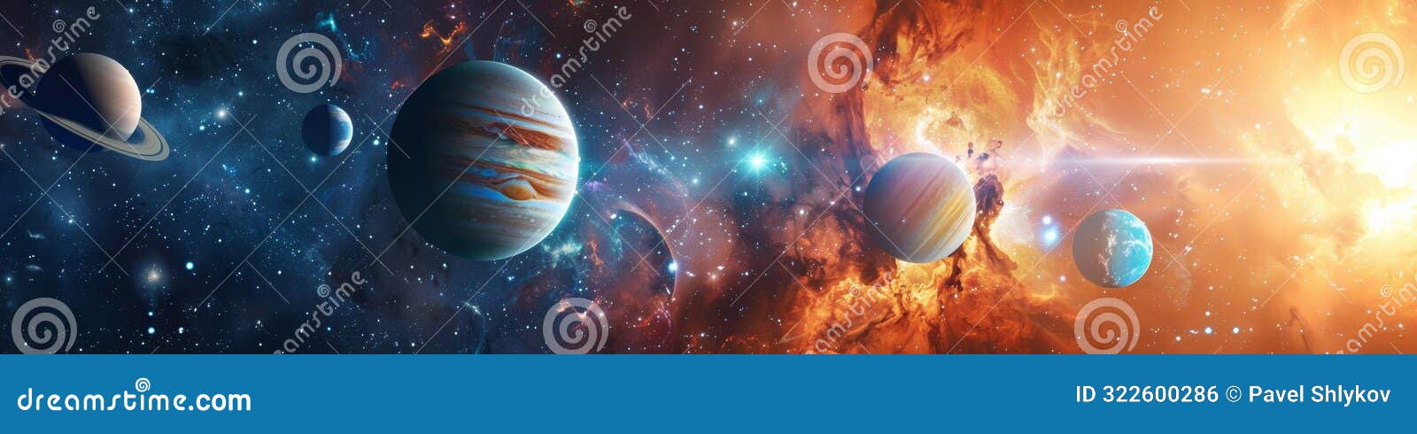 Parade of the Planets of the Solar System. Stock Photo - Image of ...