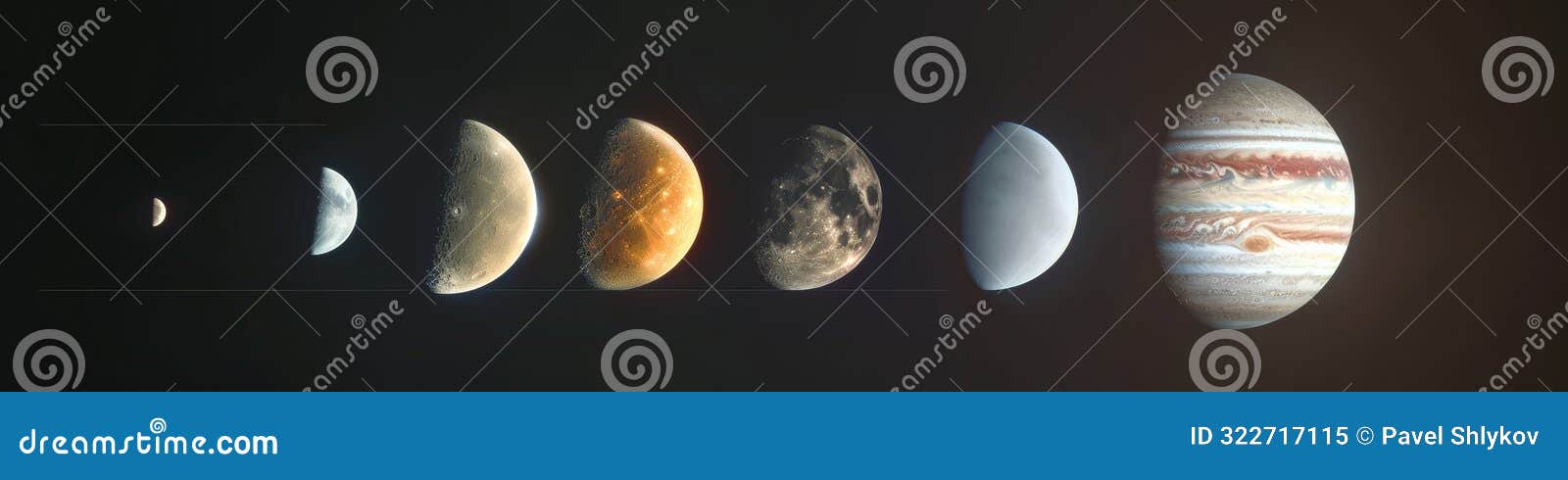 Parade of the Planets of the Solar System. Stock Image - Image of world ...