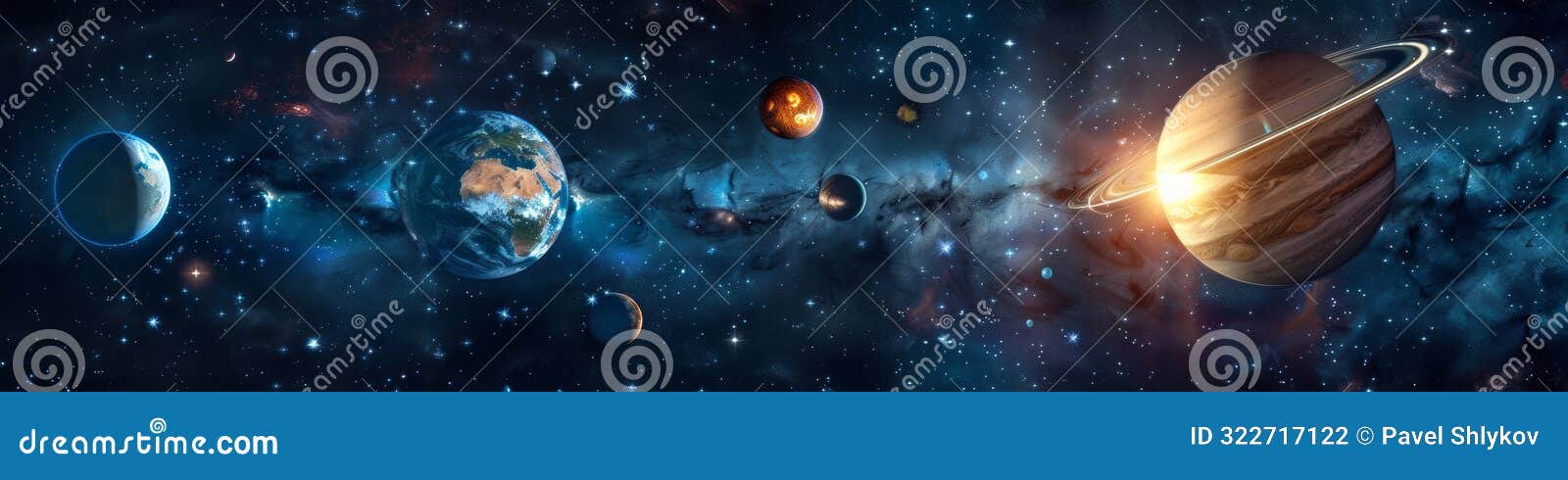 Parade of the Planets of the Solar System. Stock Photo - Image of ...