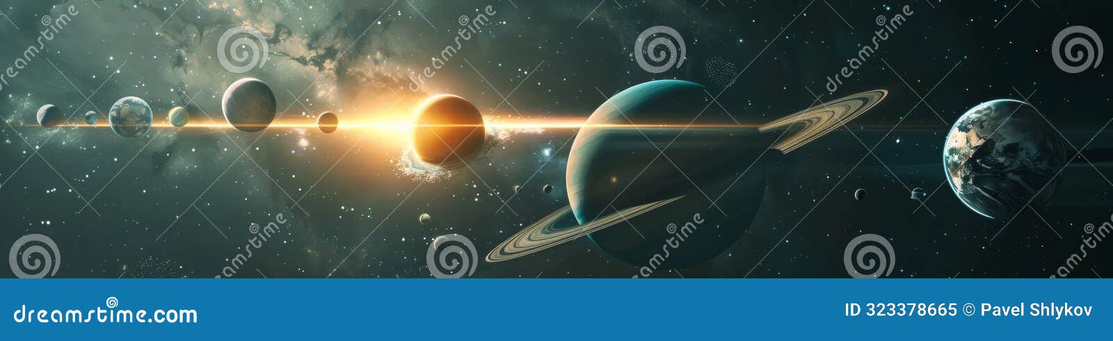 Parade of the Planets of the Solar System. Stock Image - Image of ...