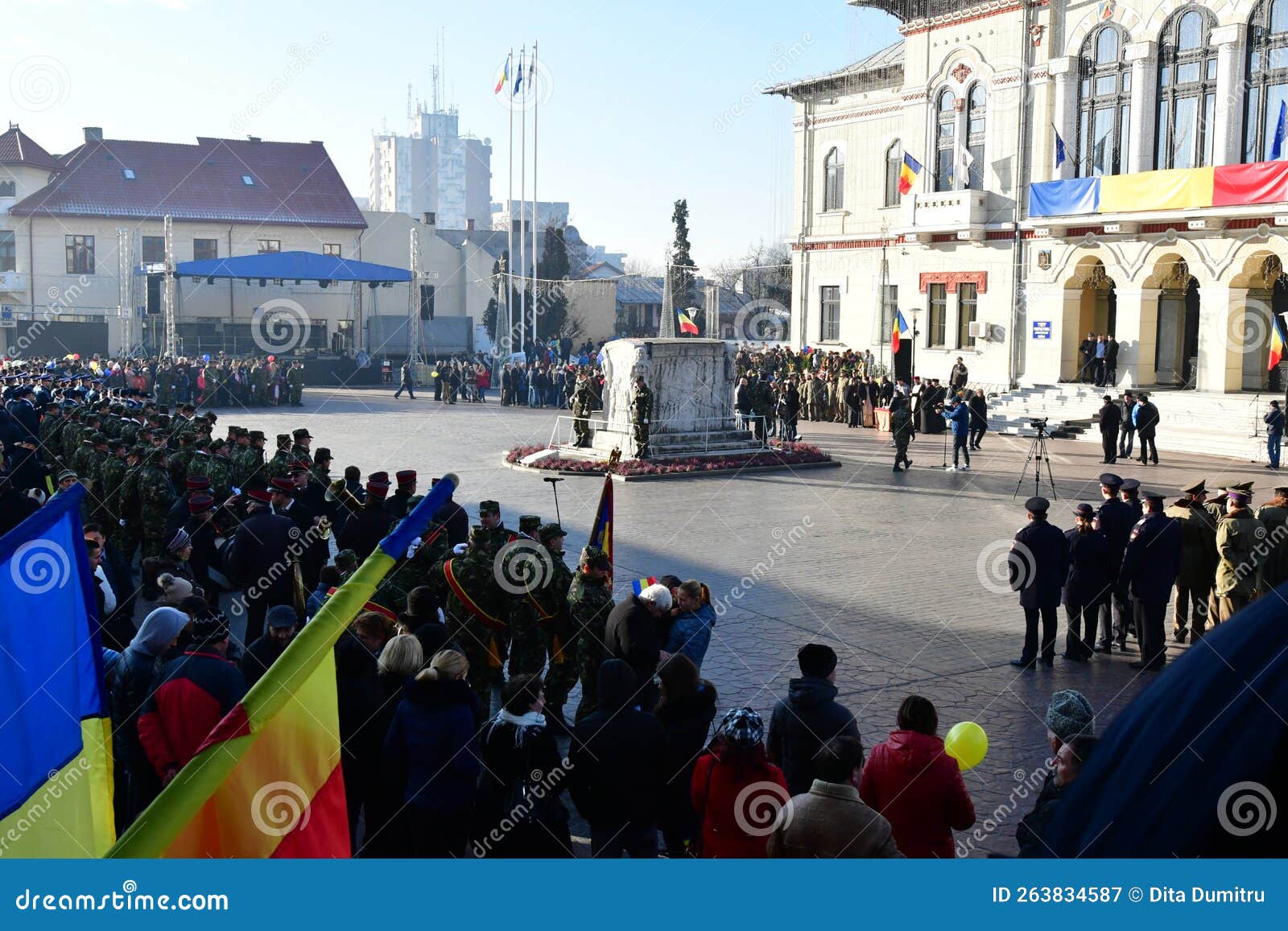 Parade and Promenade on the National Day of Romania Editorial ...