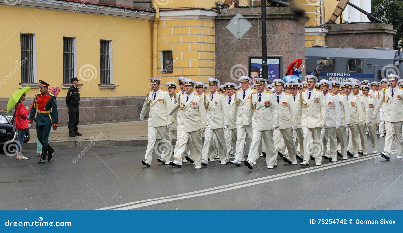 The parade of sailors. editorial photography. Image of holiday - 75254742