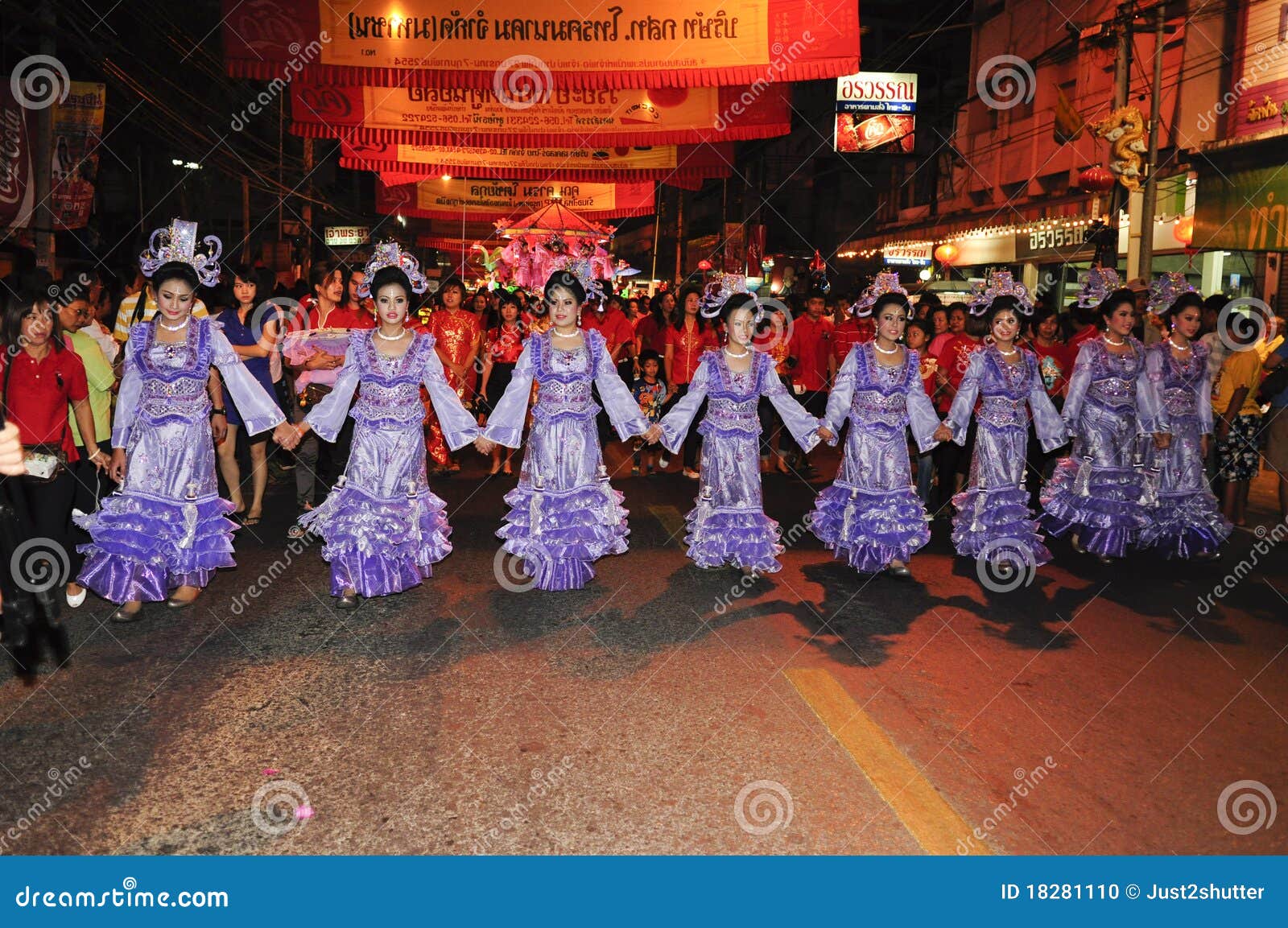 Parade of Villager with Chinese Tradition Uniform Editorial Image ...