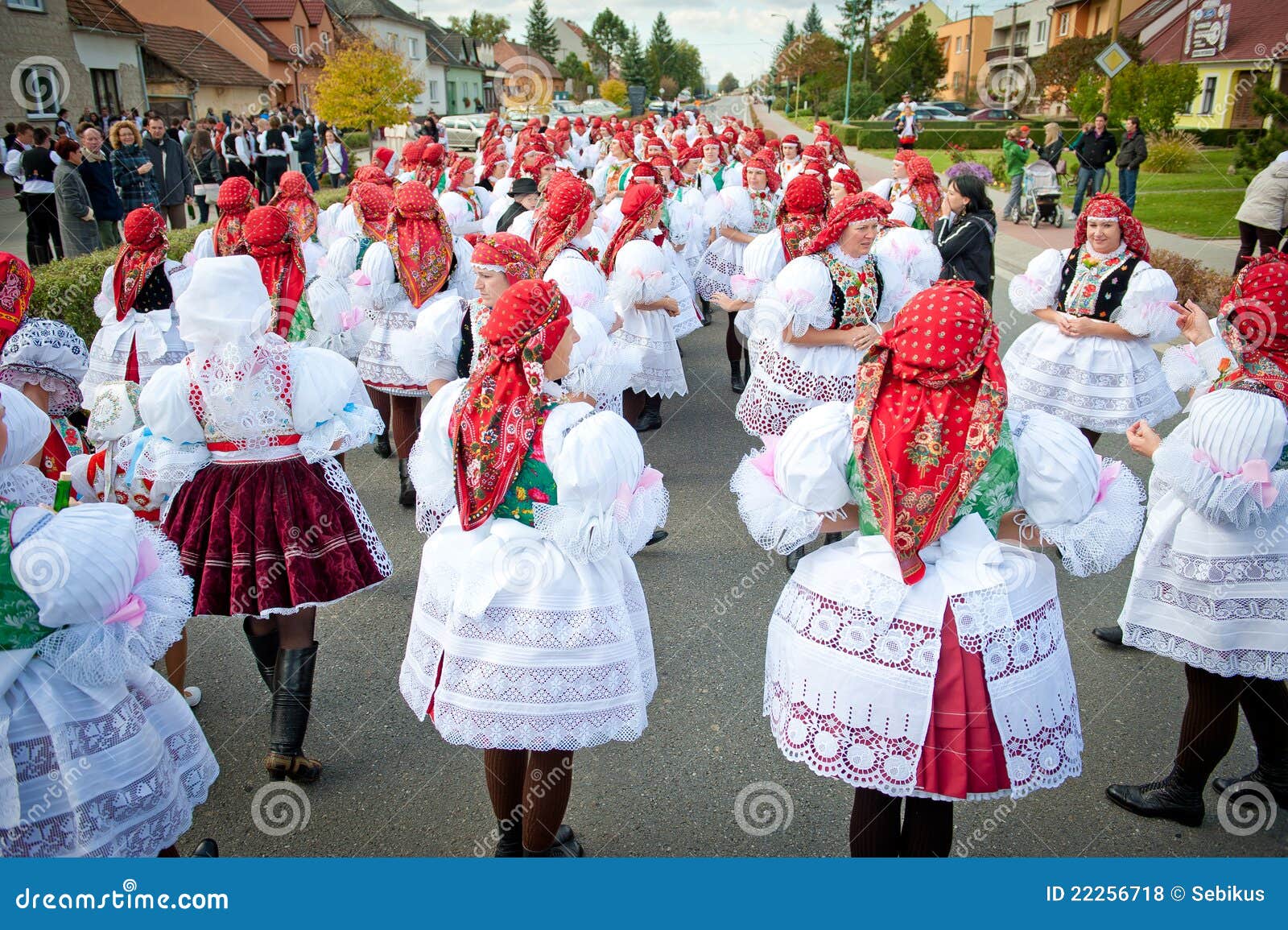 Parade in Vracov editorial stock photo. Image of folk - 22256718