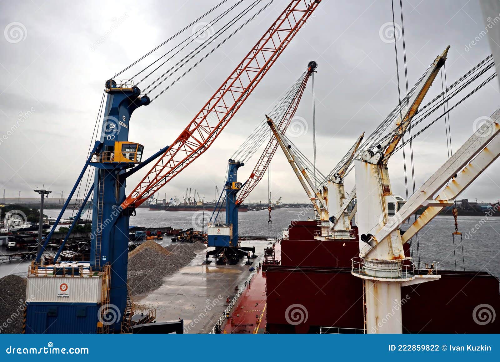 Paradeep, India, October,21, 2020. Cargo Terminal for Unloading Bulk ...