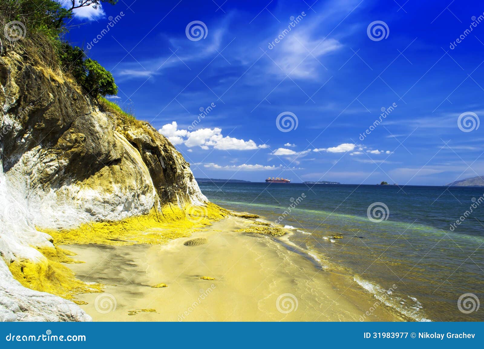 Paradies-Strand. stockbild. Bild von insel, landschaft - 31983977
