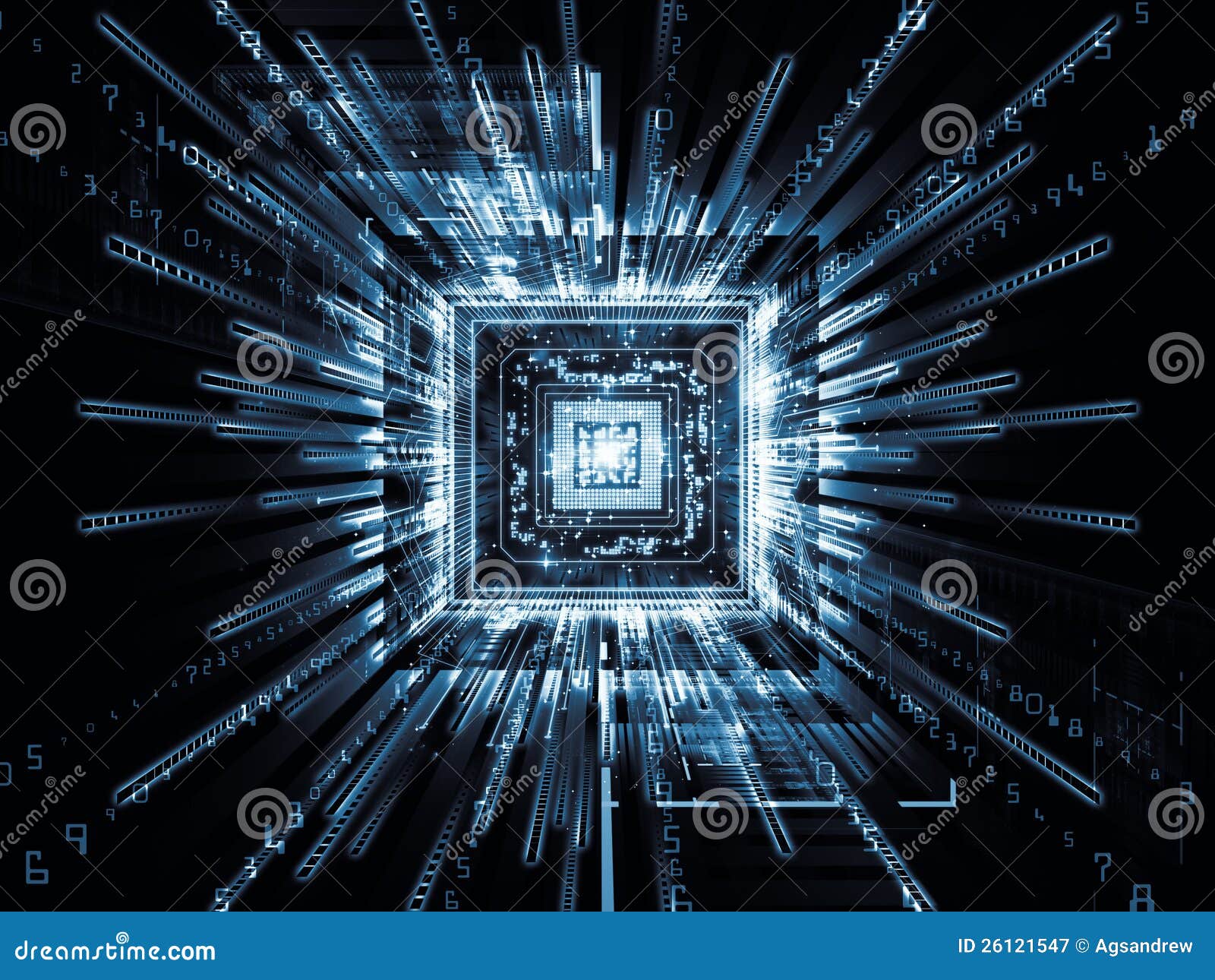 Paradigm of Computer stock illustration. Illustration of geometry ...