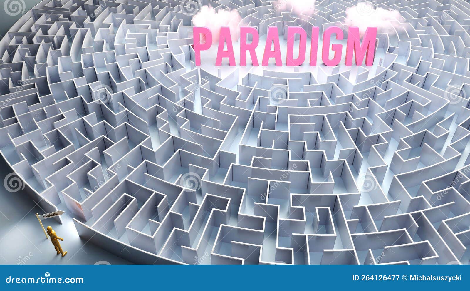 Paradigm and a Difficult Path To it Stock Illustration - Illustration ...