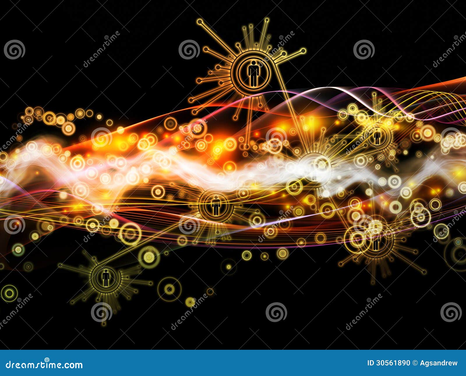Paradigm of Dynamic Network Stock Photo - Image of motion, pattern ...