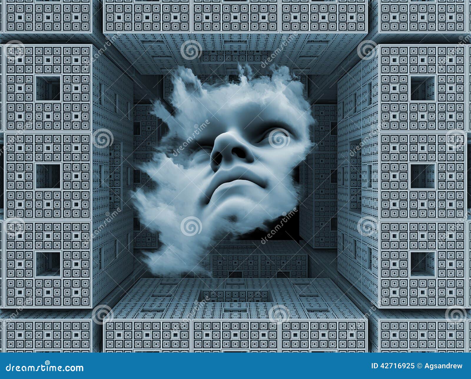 Paradigm of the Mind stock illustration. Illustration of consciousness ...