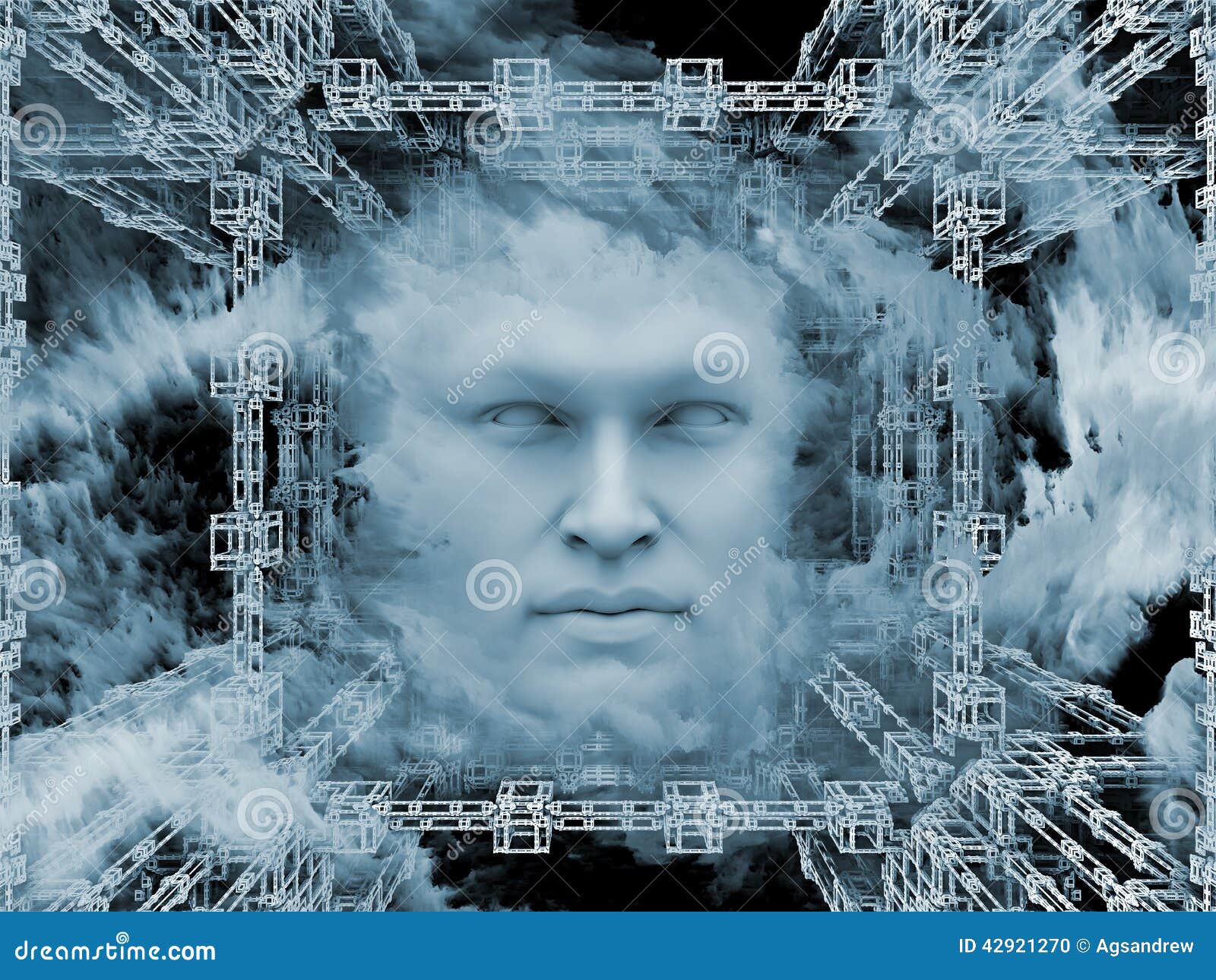 Paradigm of the Mind stock illustration. Illustration of meditation ...