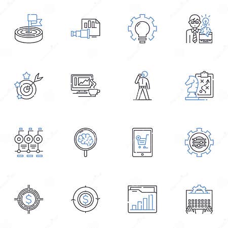 Paradigm and Model Line Icons Collection. Shift, Framework ...