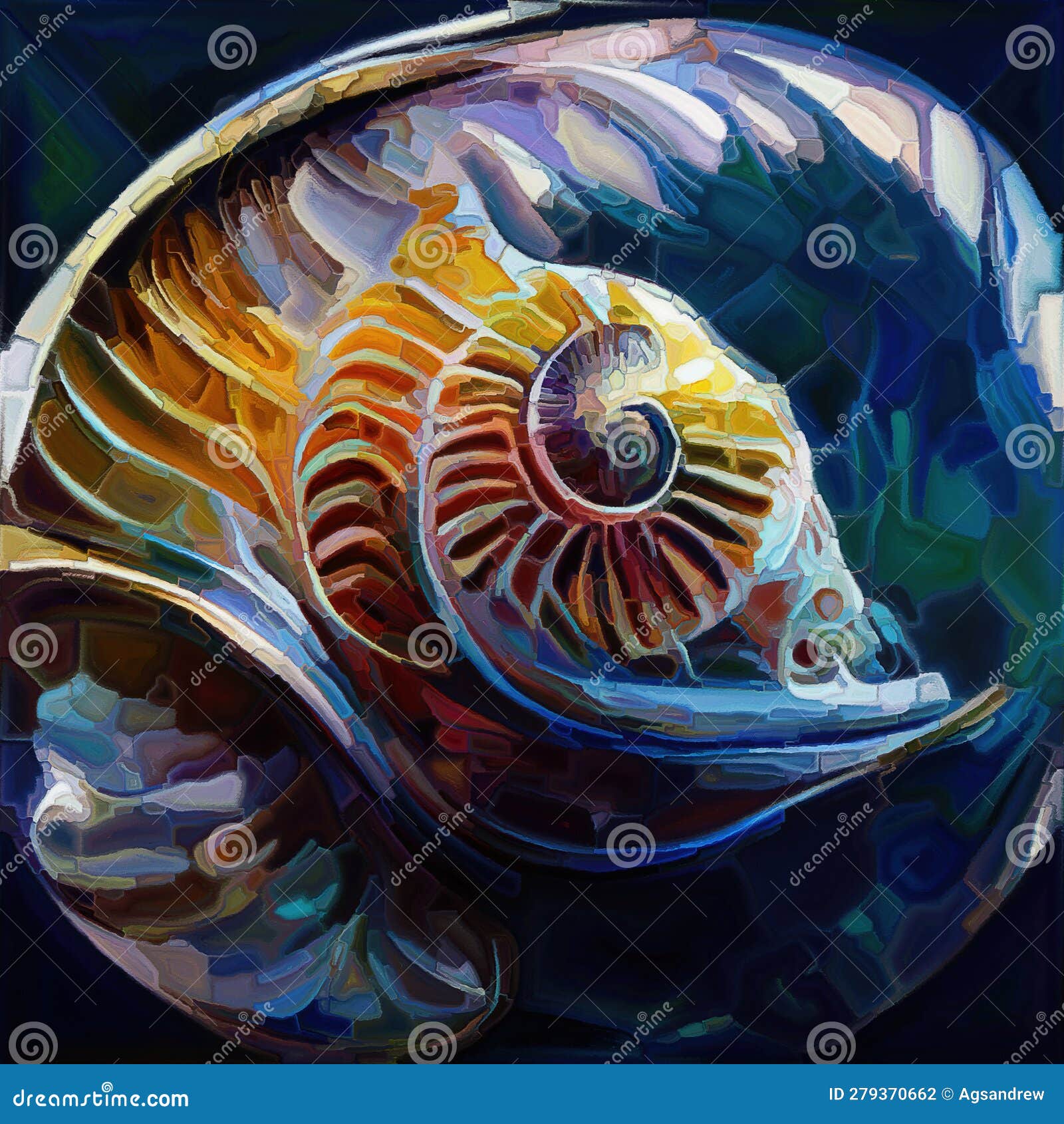 Paradigm of Nautilus stock illustration. Illustration of design - 279370662