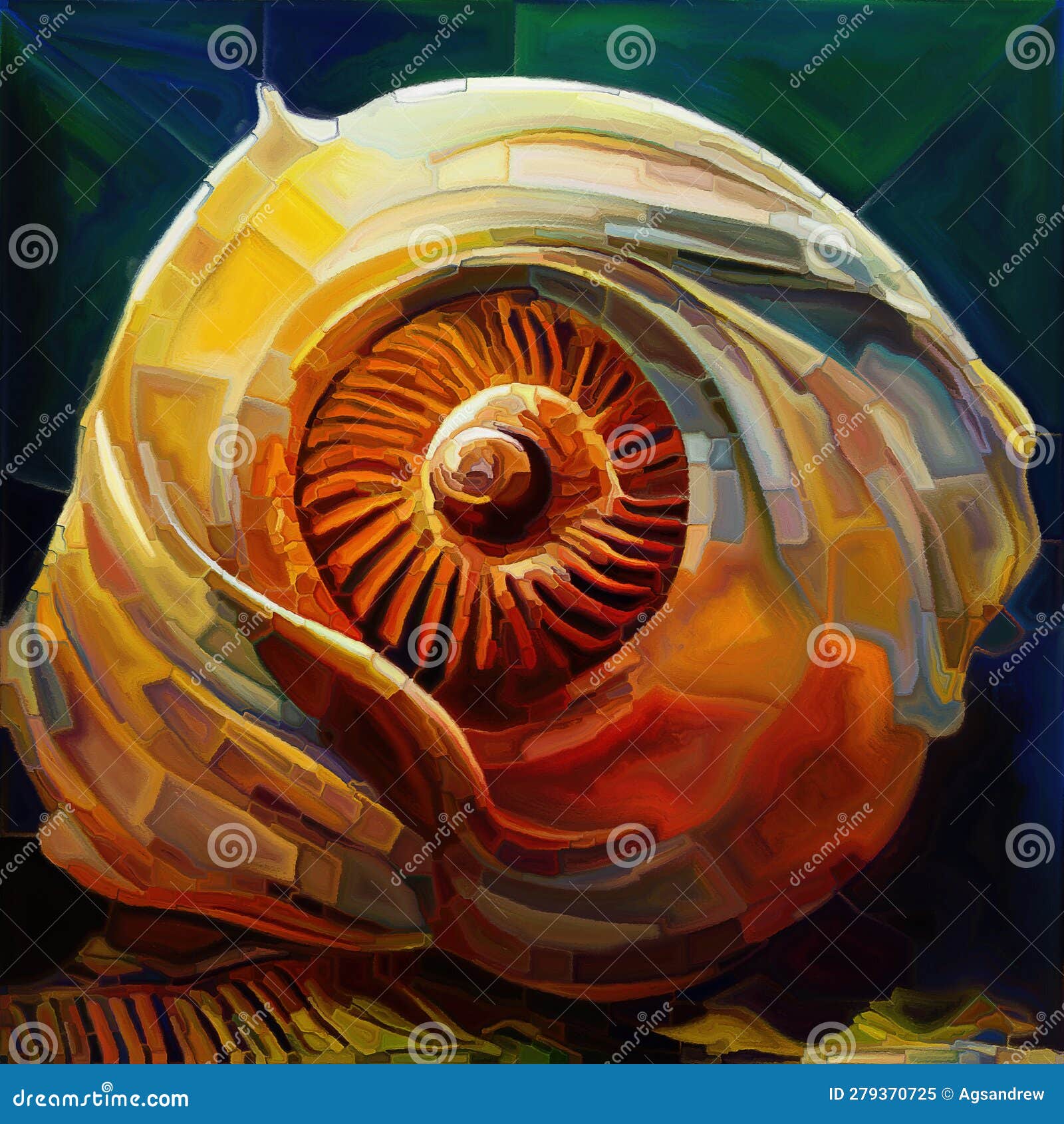 Paradigm of Nautilus stock illustration. Illustration of mollusk ...