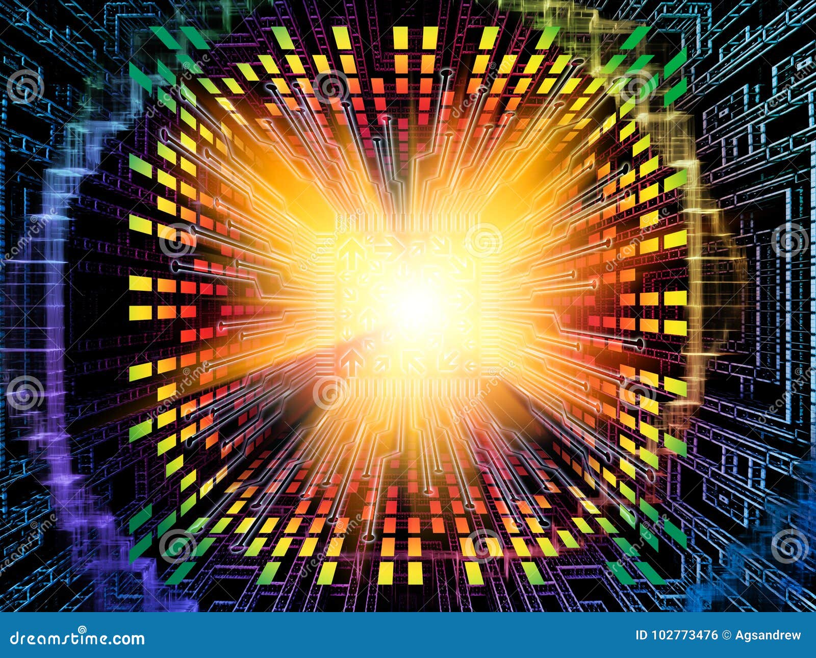 Paradigm of Quantum Space stock illustration. Illustration of idea ...