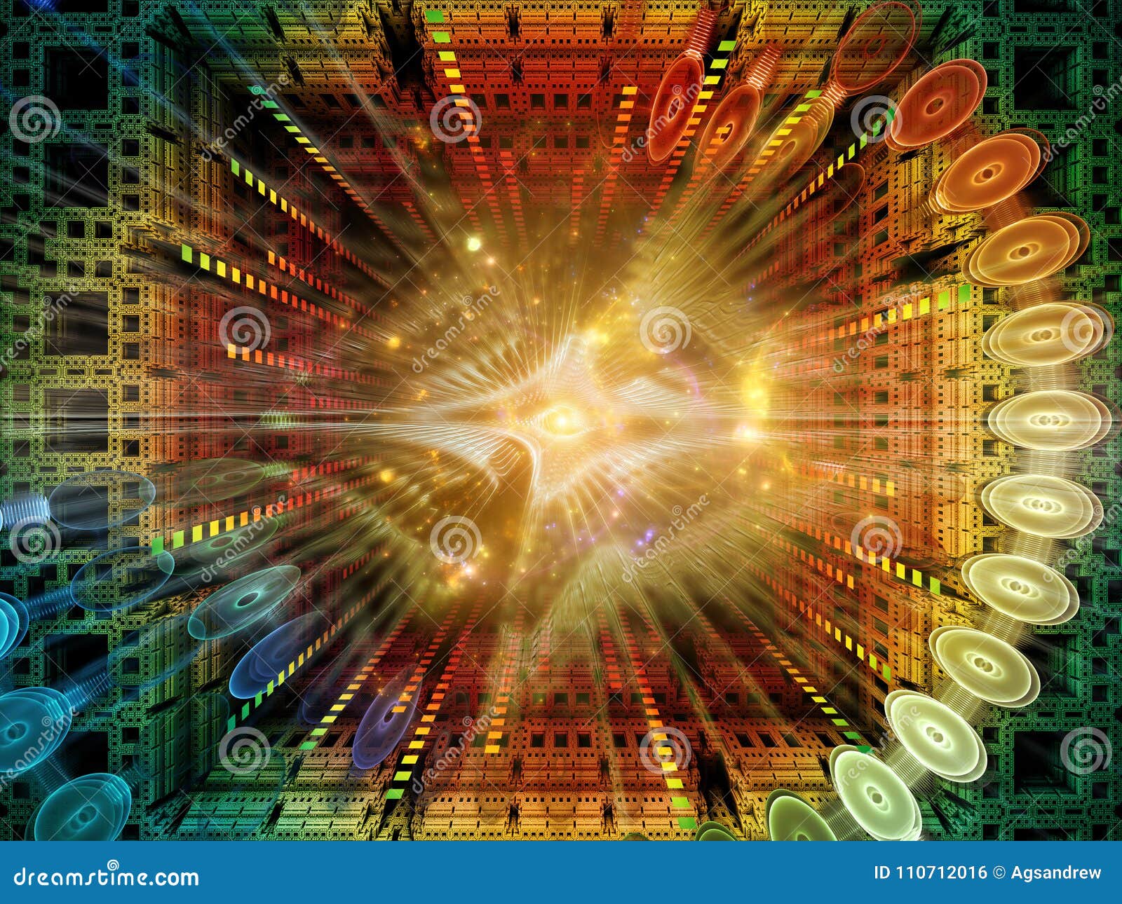Paradigm of Quantum Space stock illustration. Illustration of ...