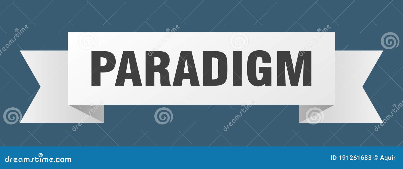 Paradigm ribbon. stock vector. Illustration of white - 191261683