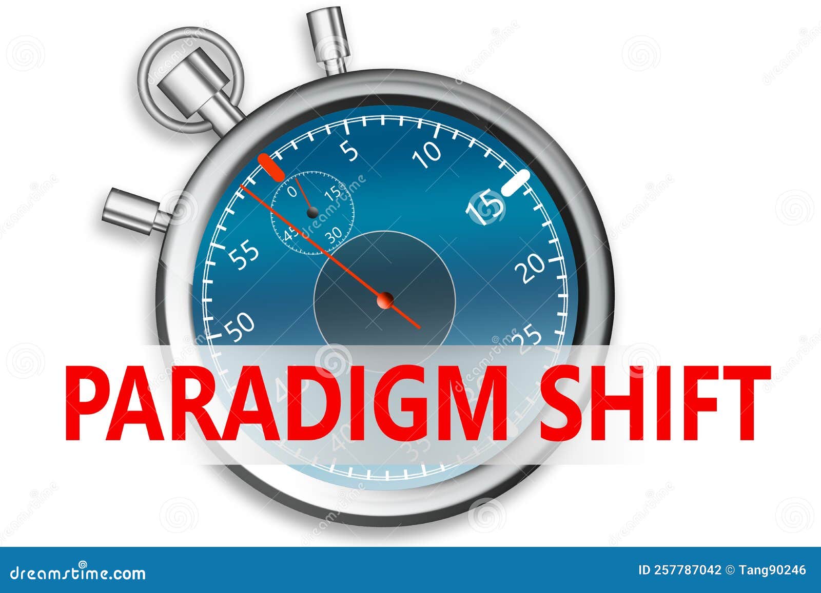 Paradigm Shift Banner on Stopwatch Stock Illustration - Illustration of ...