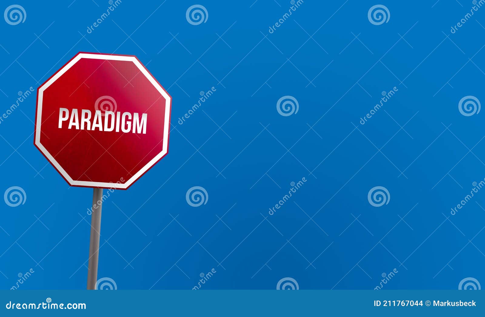 Paradigm Shift - Red Sign with Blue Sky Stock Illustration ...