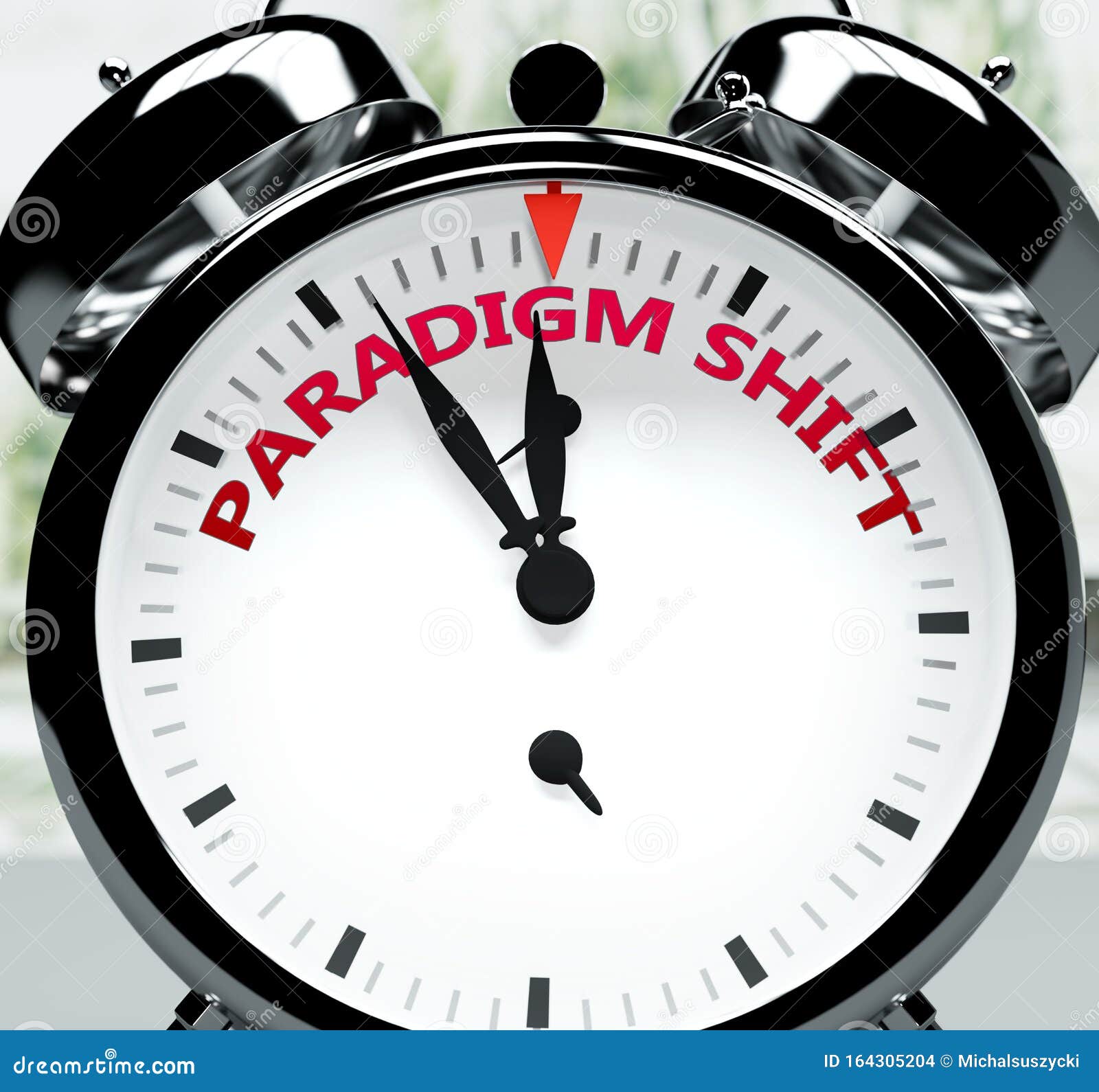 Paradigm Shift Soon, almost There, in Short Time - a Clock Symbolizes a ...