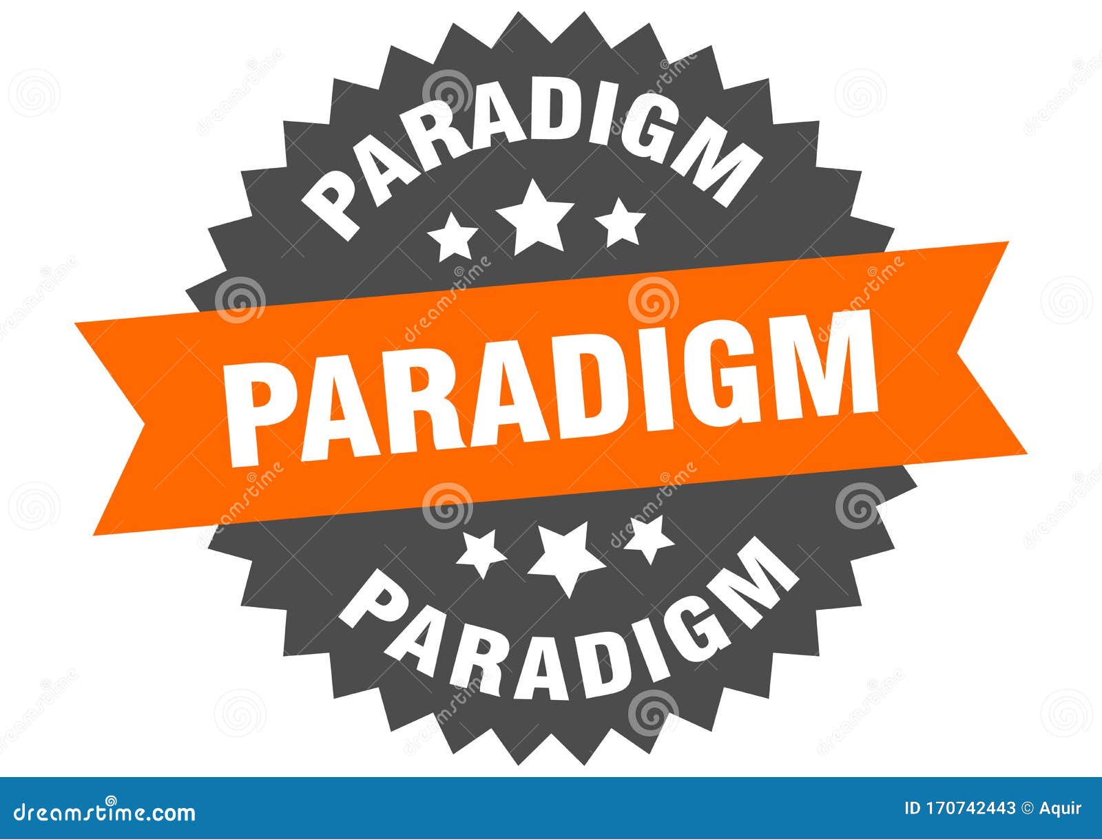 Paradigm Sign. Paradigm Circular Band Label. Paradigm Sticker Stock ...