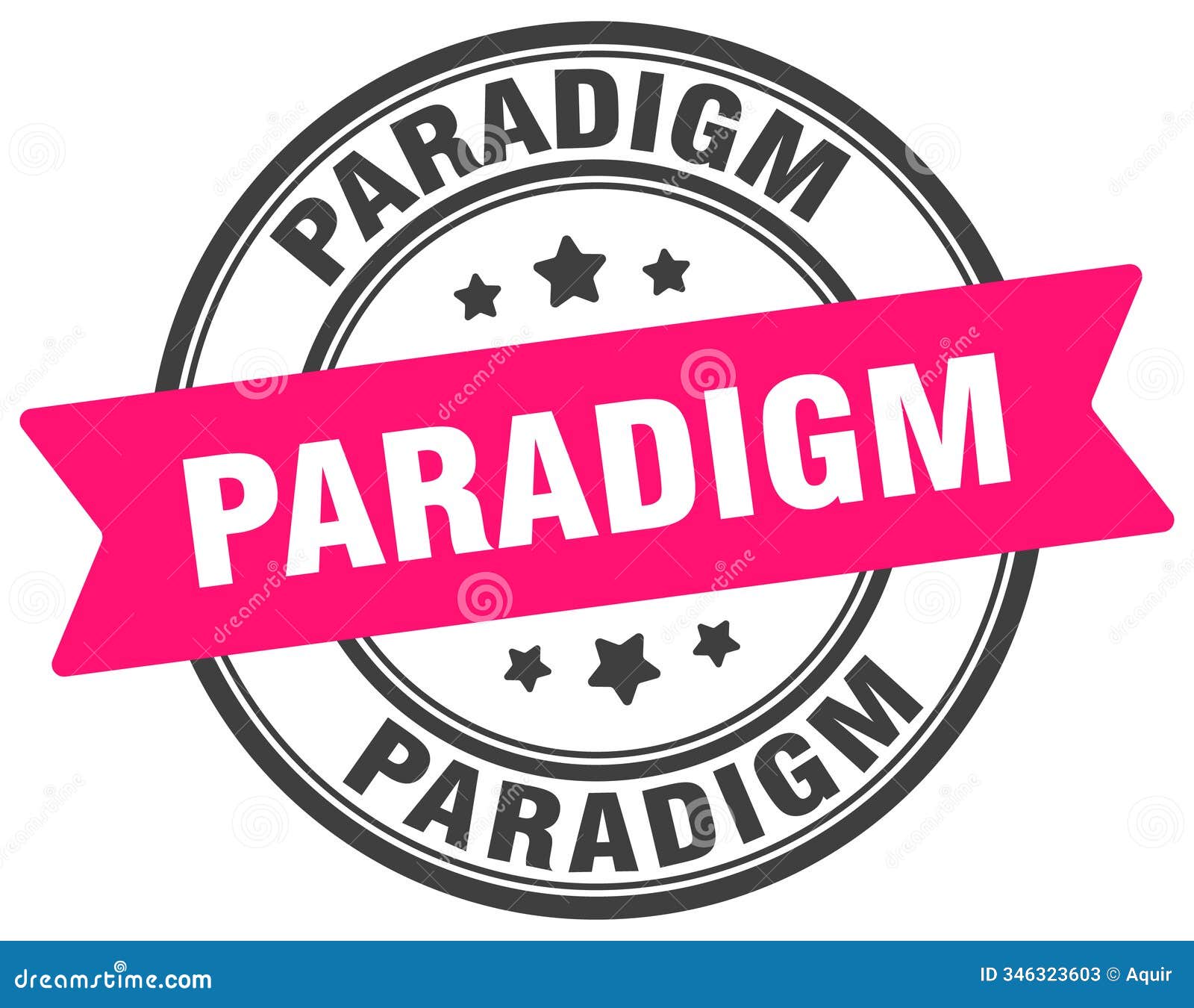 Paradigm Stamp. Paradigm Label on Transparent Background. Round Sign ...