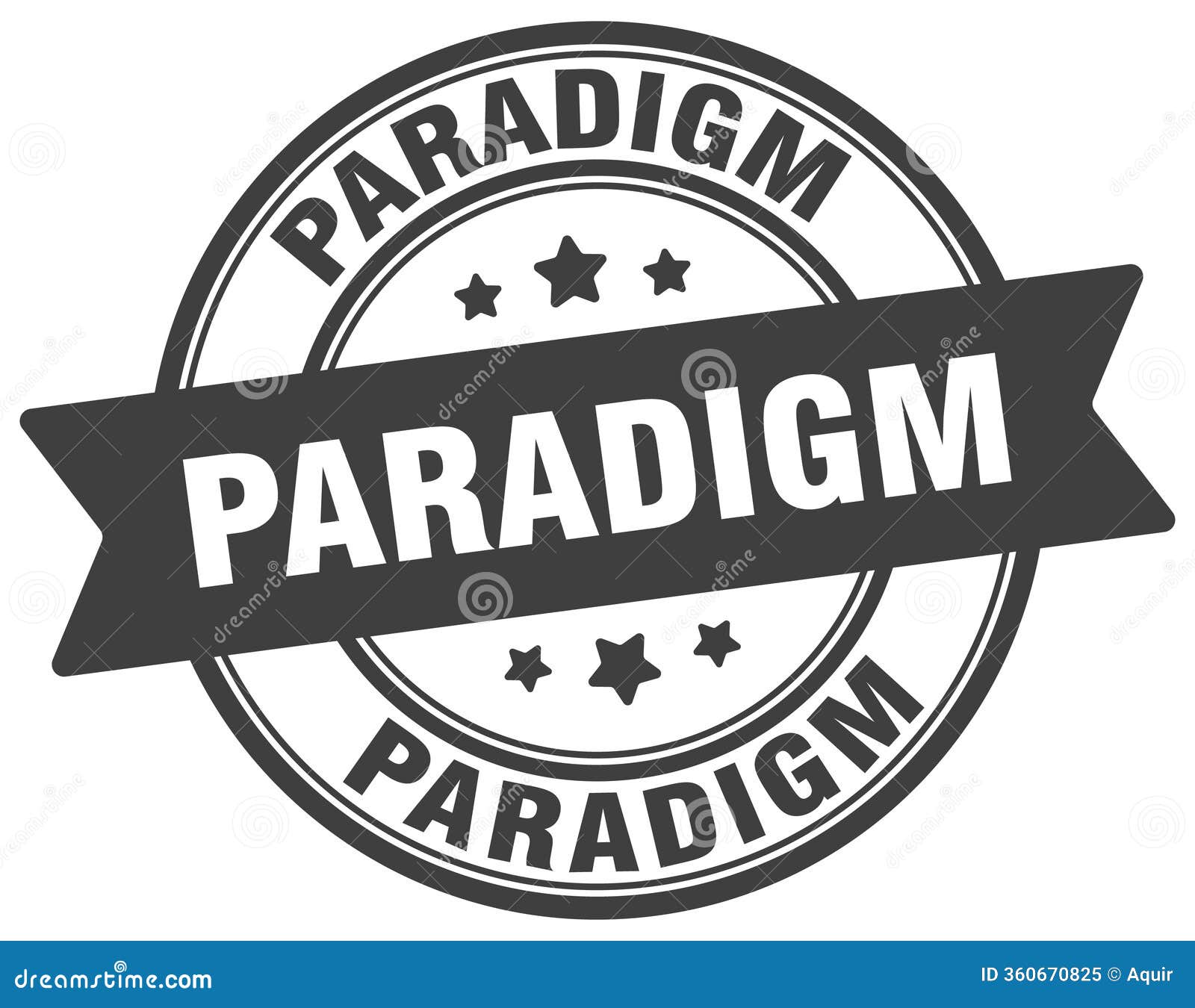 Paradigm Stamp. Paradigm Rectangular Stamp On White Background Cartoon ...