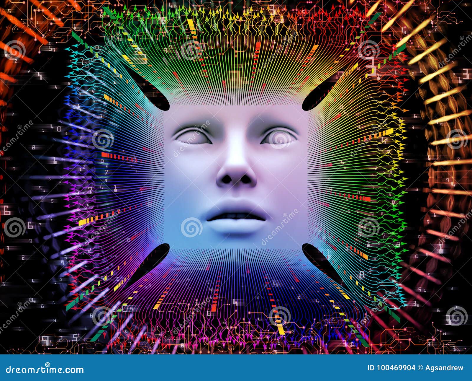 Paradigm of Super Human AI stock illustration. Illustration of ...