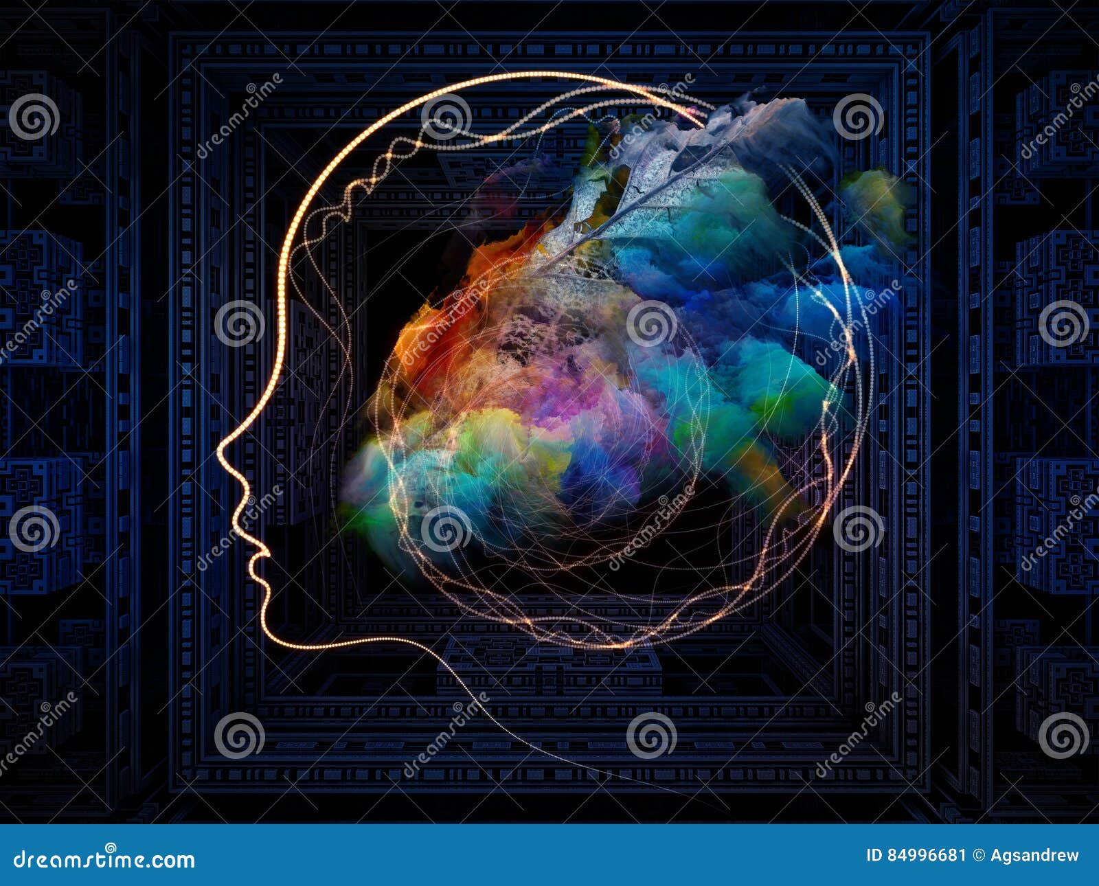 Paradigm of Thought Patterns Stock Illustration - Illustration of nose ...
