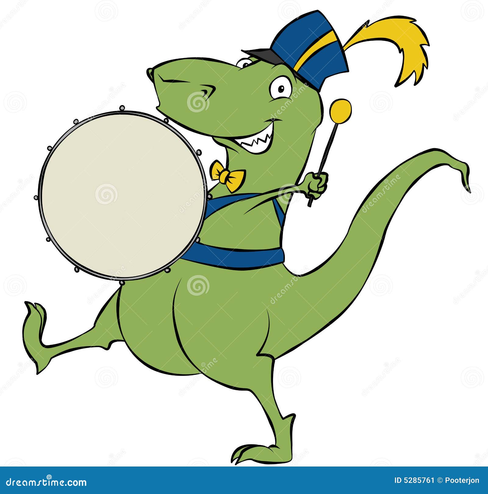 Parading Dinosaur stock illustration. Illustration of marching - 5285761
