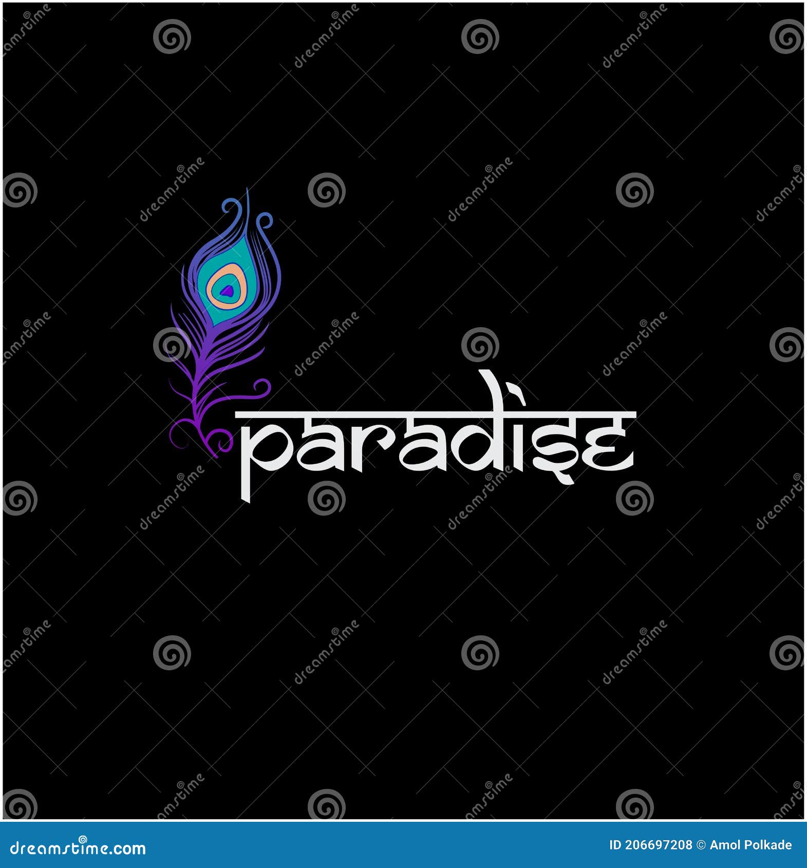Paradise brand logo. stock vector. Illustration of brand - 206697208