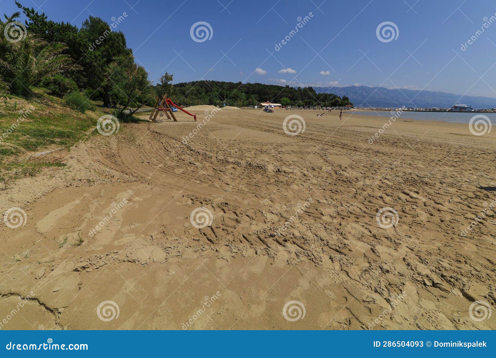 Paradise Sandy Beach on the Island of Rab Stock Image - Image of ...