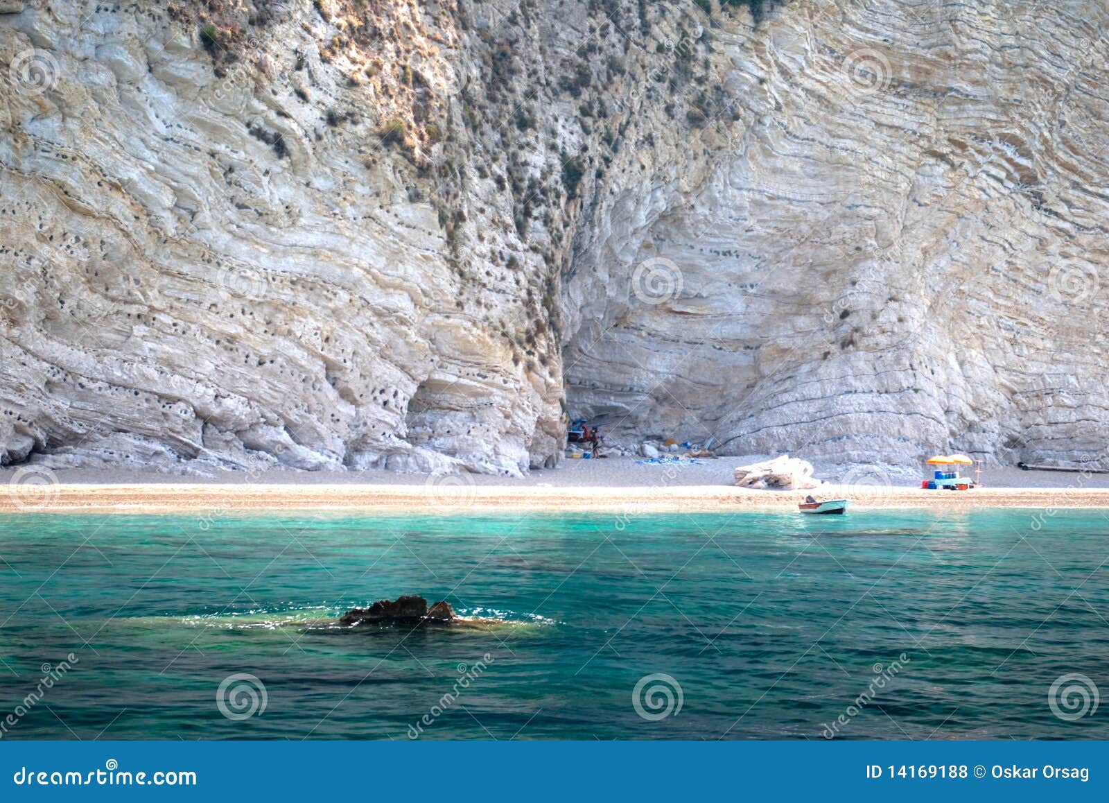 Paradisos Beach, Chomi, Greece Stock Photo - Image of natural ...