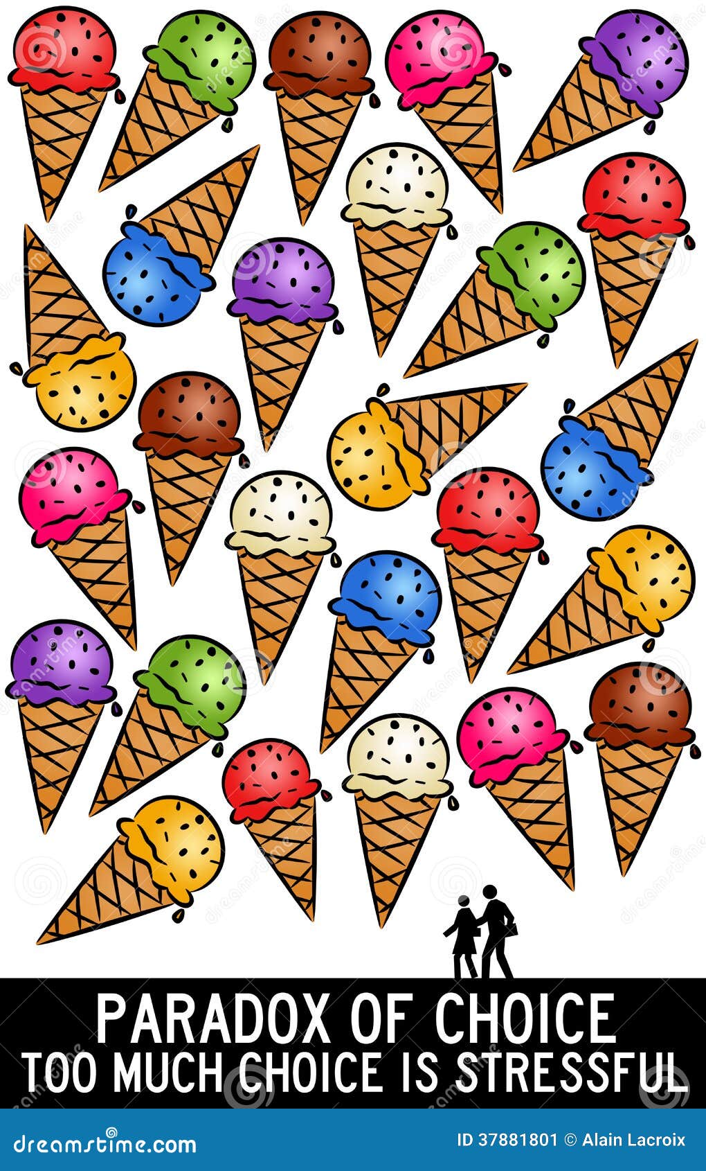 Paradox Of Choice Royalty-Free Stock Photo | CartoonDealer.com #37881801