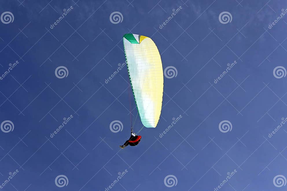 Paraglide high stock photo. Image of gliding, parachute - 6973014