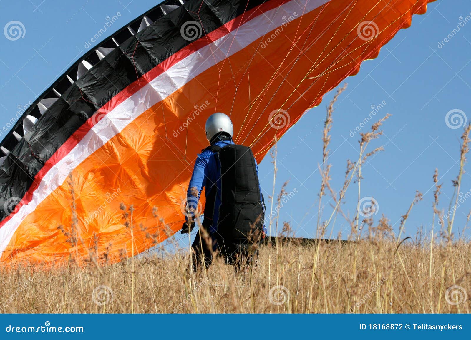 Paraglide launch attempt stock photo. Image of challenge - 18168872