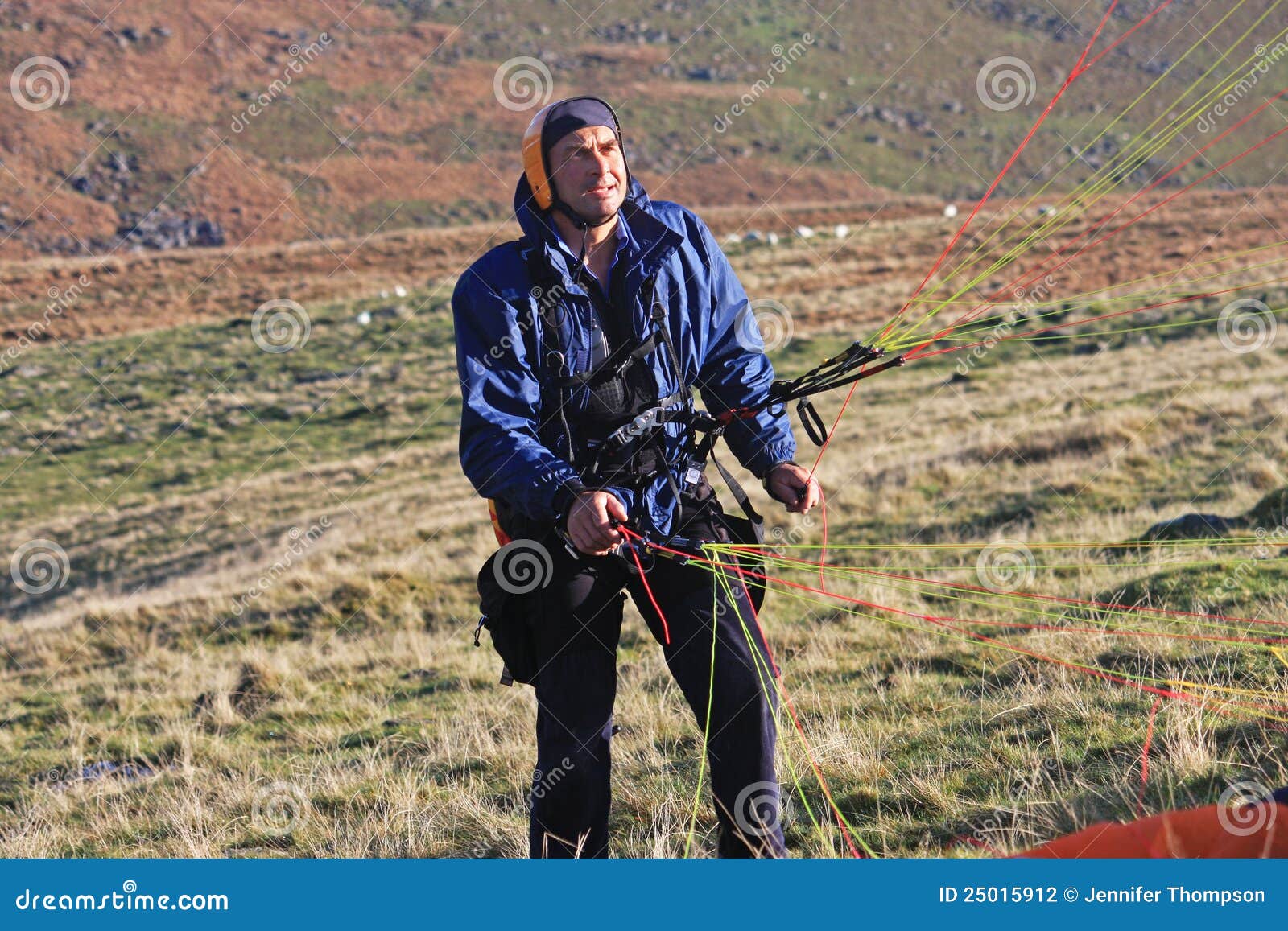 Paraglider stock photo. Image of dartmoor, field, speed - 25015912