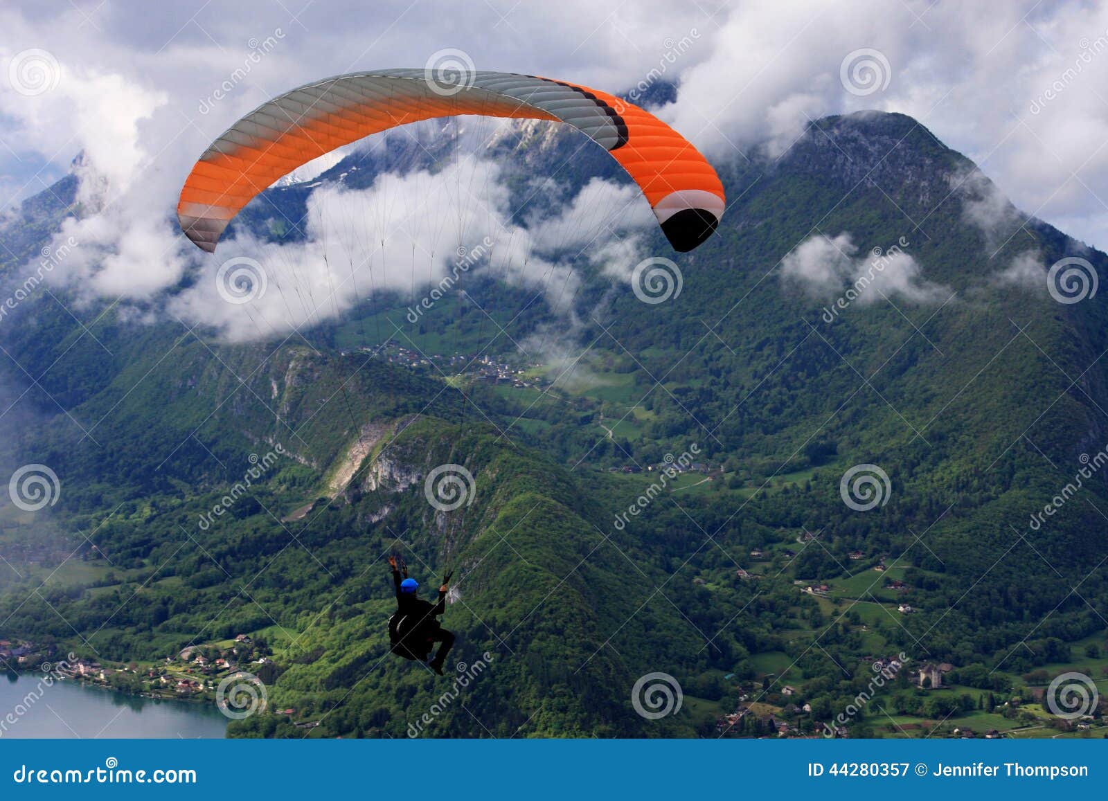 Paraglider in the Alps stock image. Image of flyer, speedflying - 44280357