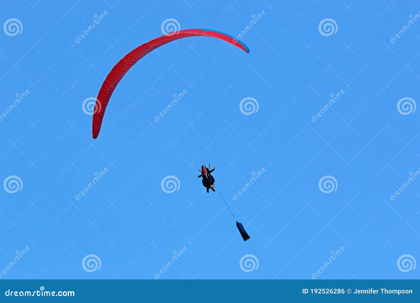 Paraglider Being Towed on a Winch Stock Photo - Image of cable ...