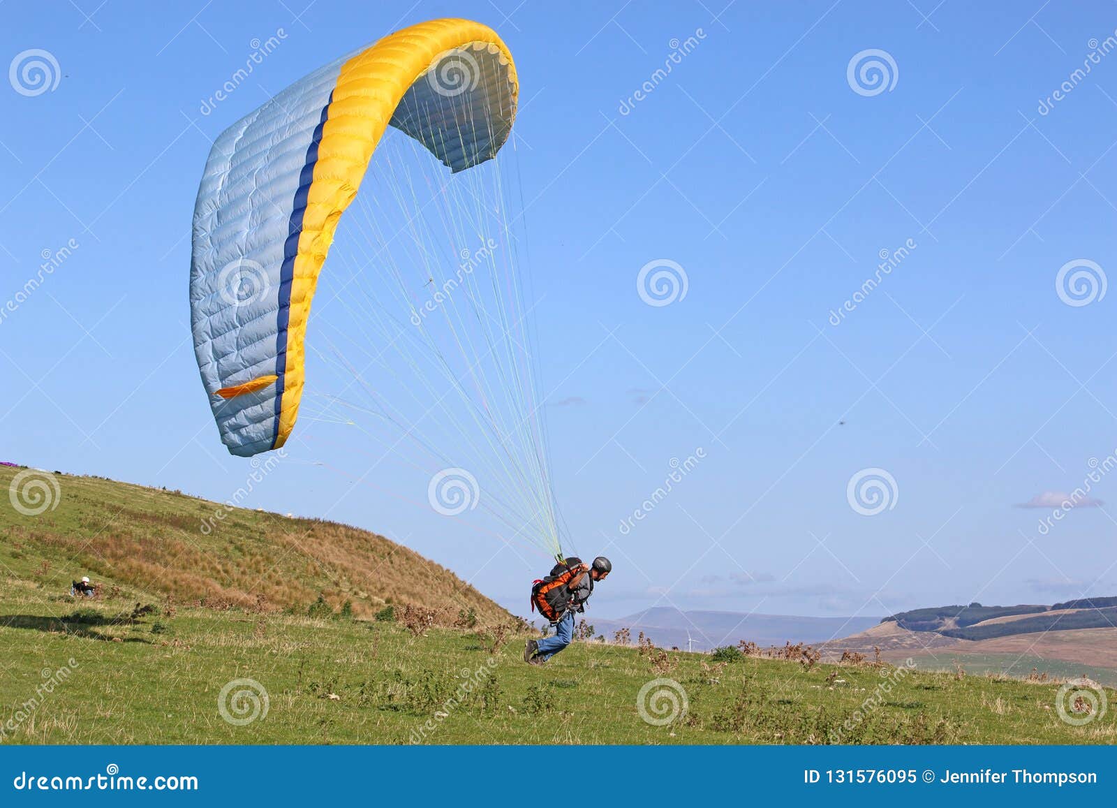 Paraglider launching wing stock image. Image of transport - 131576095