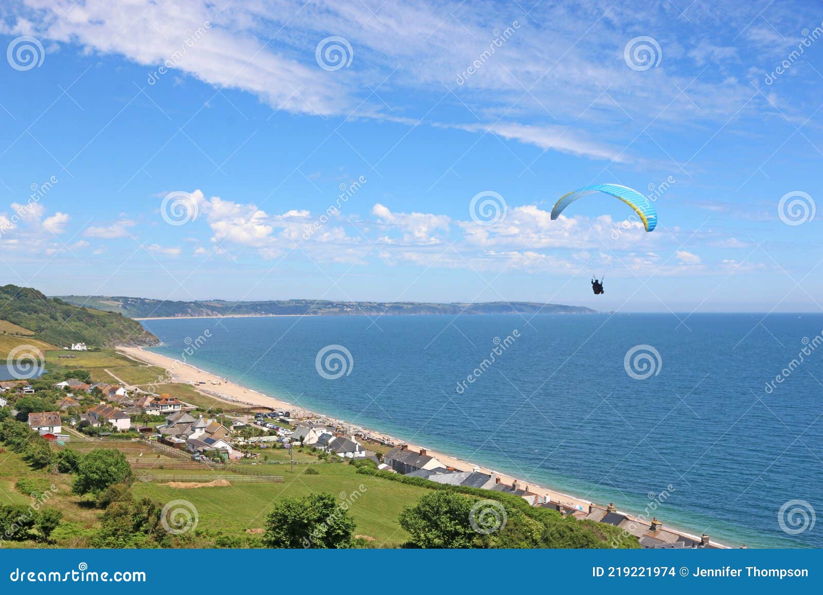 Beesands Beach in Devon, England Stock Photo - Image of view, green ...
