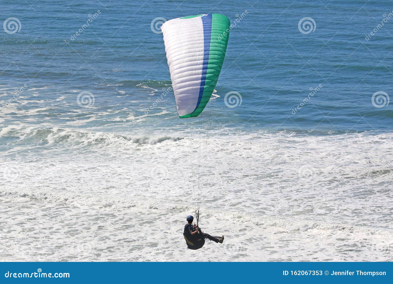 Paraglider Flying Above the Sea Stock Image - Image of speed, transport ...