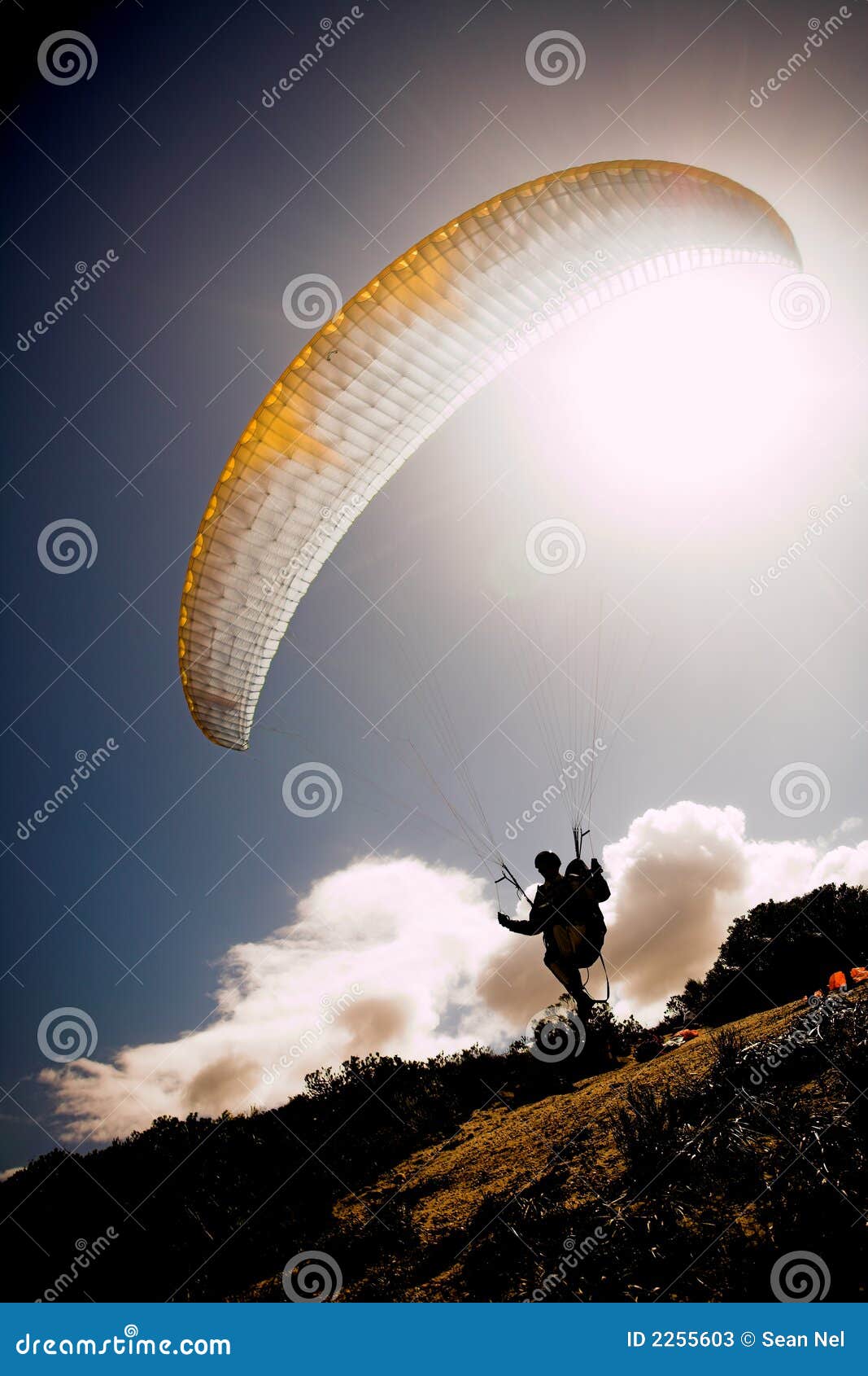 Paraglider Launching from the Stock Image - Image of blue, extreme: 2255603