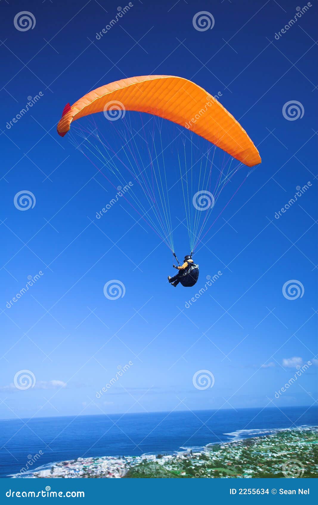 Paraglider Launching from the Stock Photo - Image of cable, freedom ...