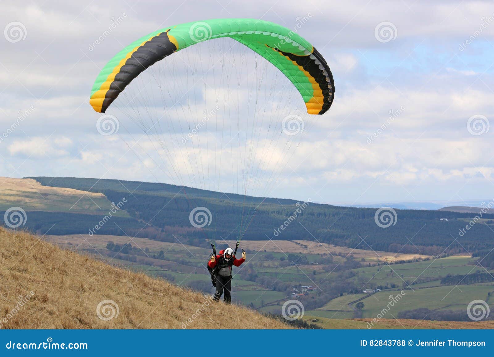 Paraglider launching wing stock photo. Image of launch - 82843788