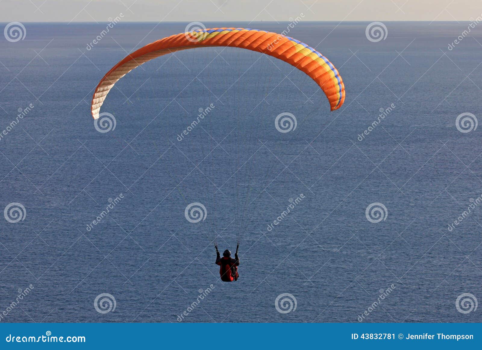 Paraglider over the sea stock image. Image of surf, paragliding - 43832781
