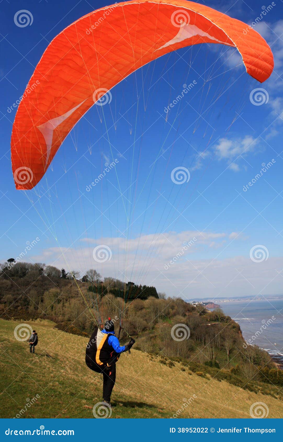 Paraglider stock photo. Image of flier, hill, coast, kite - 38952022